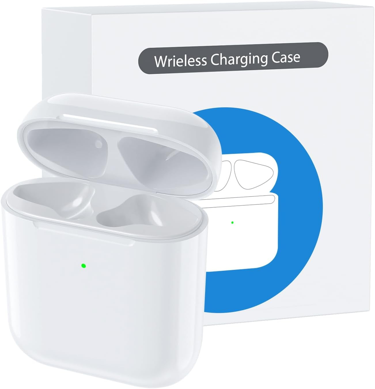 Wireless Charging Case Replacement for AirPods 1st & 2nd Generation ...
