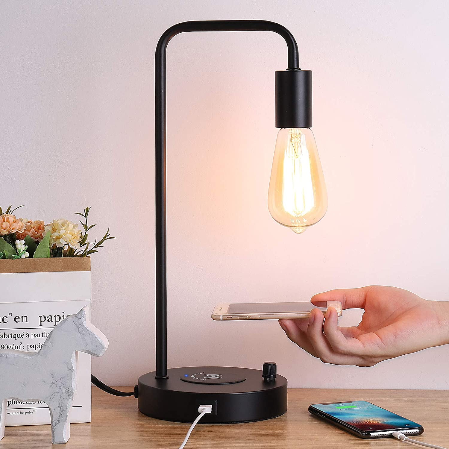Wireless Charging Desk Lamp – Table Lamp with USB Port and Wireless ...