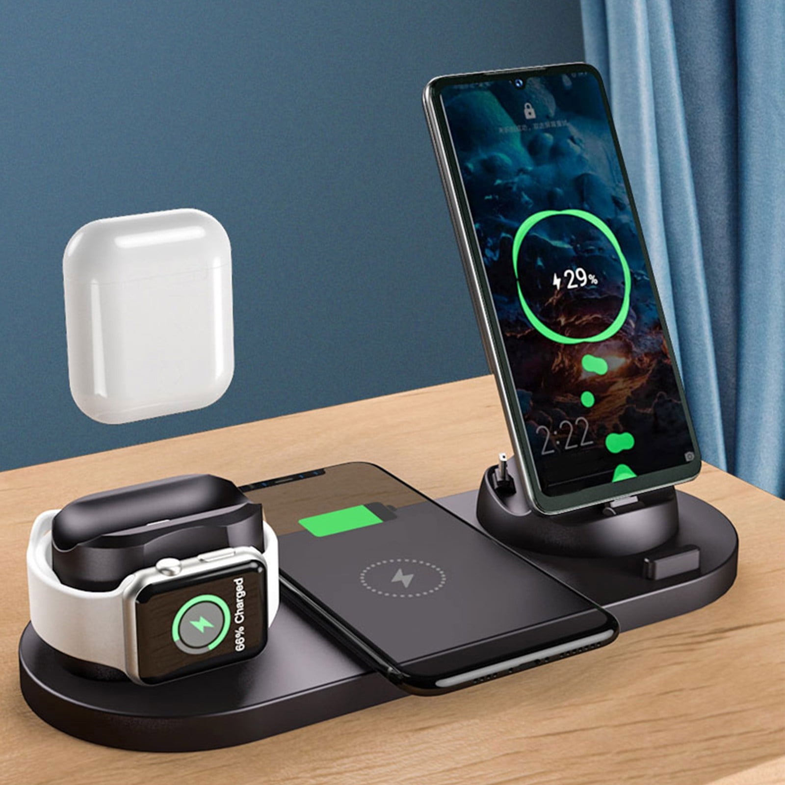 Wireless Charging Dock, Fast Charging Station, 15W Output, Sleek Glass ...