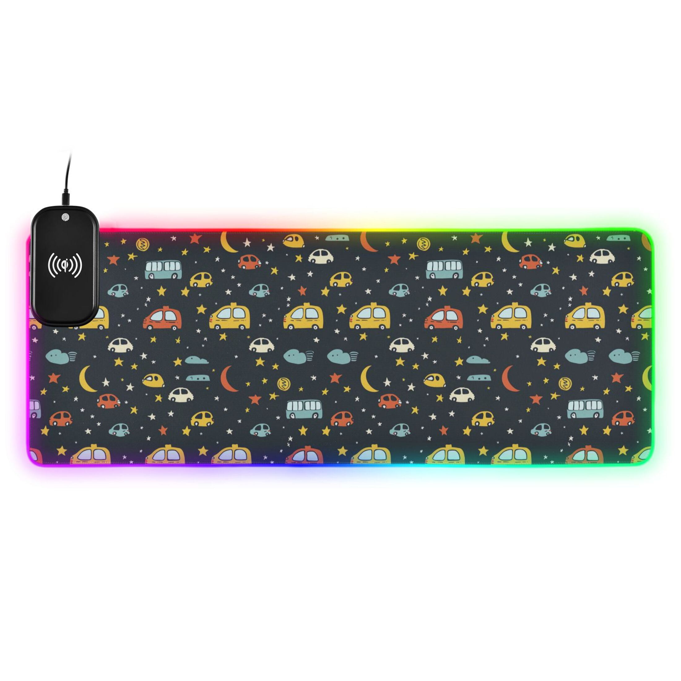 Wireless Charging Mouse Pad Large RGB Gaming Desk Mat 13 Light Modes ...
