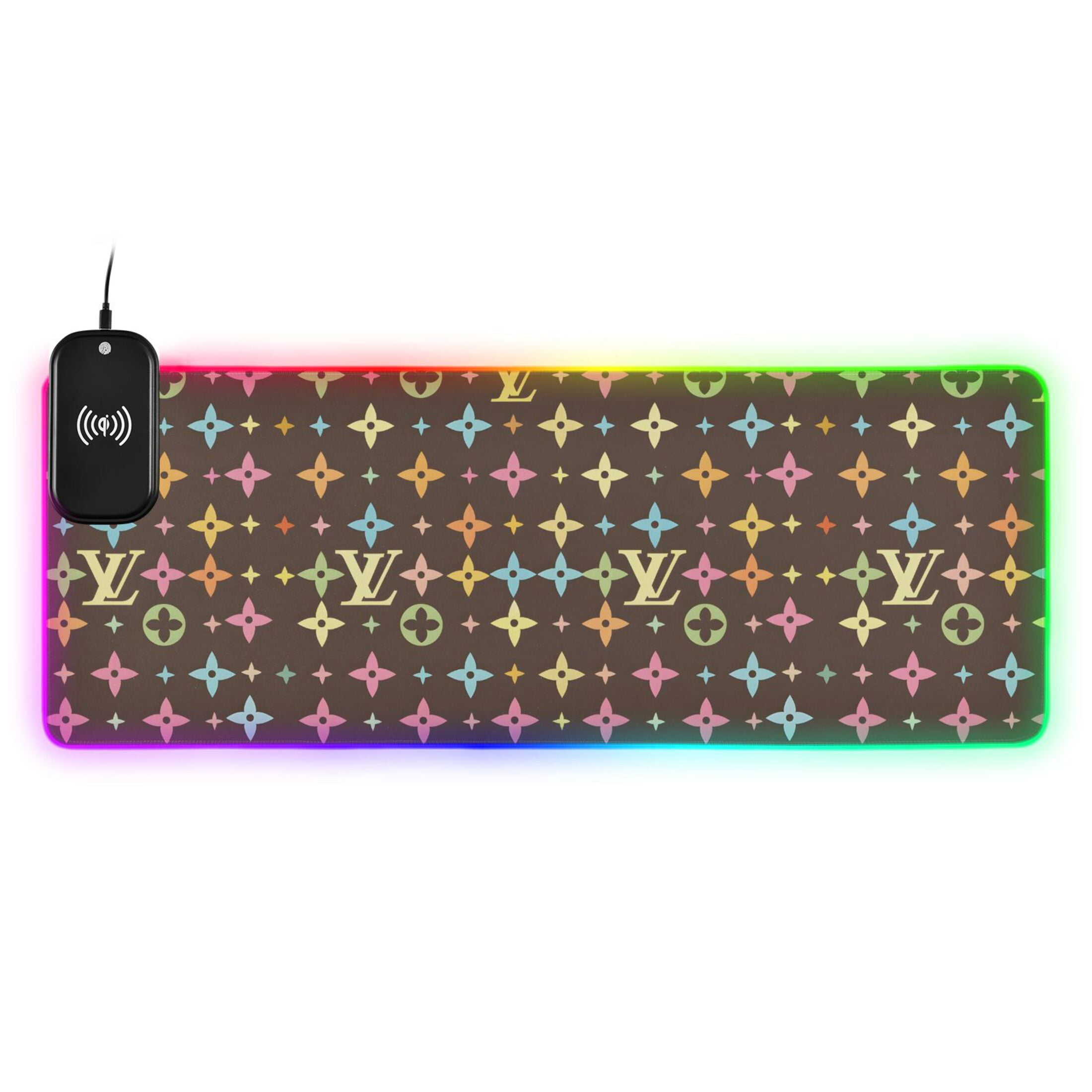 Wireless Charging Mouse Pad Large RGB Gaming Desk Mat 13 Light Modes ...