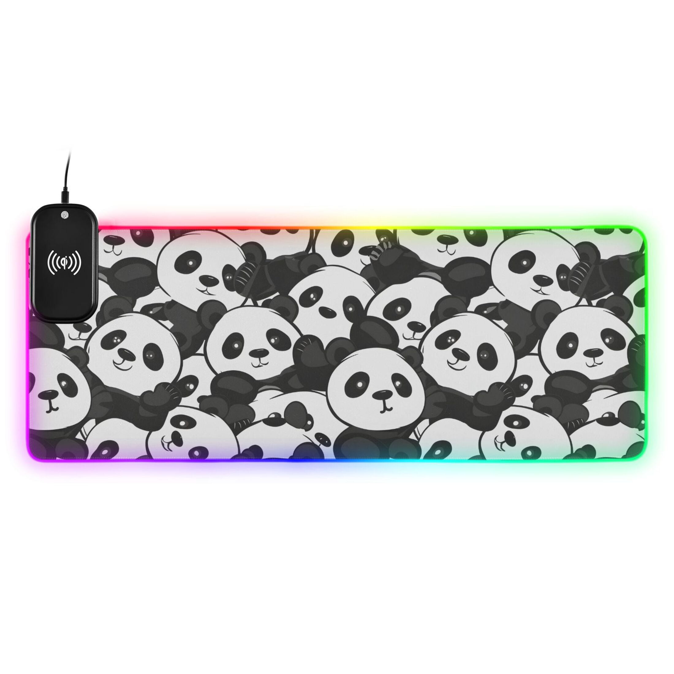 Wireless Charging Mouse Pad Large RGB Gaming Desk Mat 13 Light Modes ...