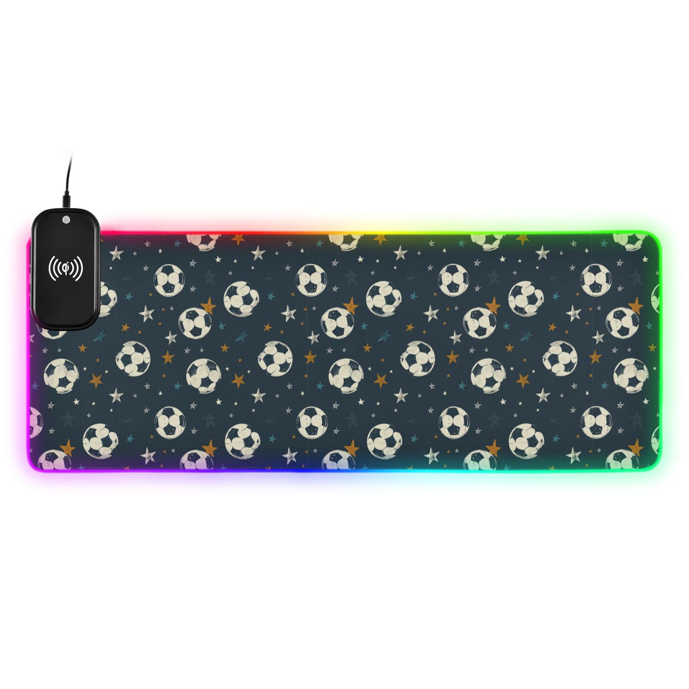 Wireless Charging Mouse Pad Large RGB Gaming Desk Mat 13 Light Modes ...