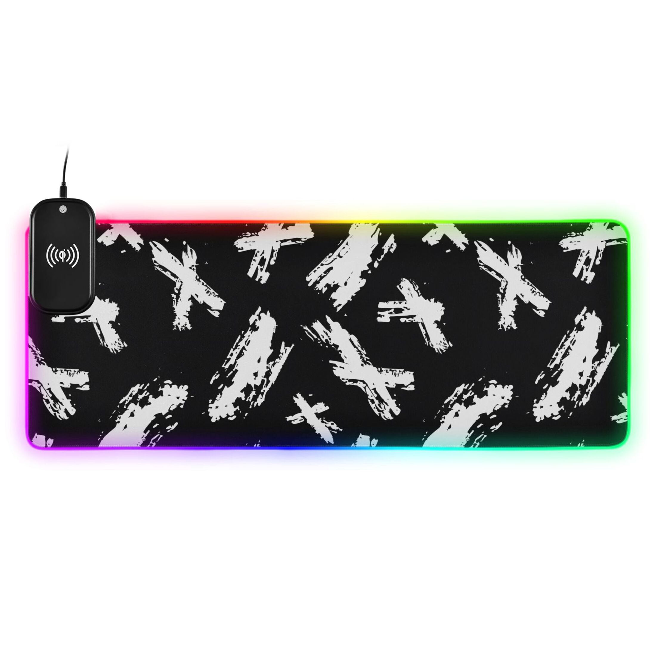 Wireless Charging Mouse Pad Large RGB Gaming Desk Mat 13 Light Modes ...