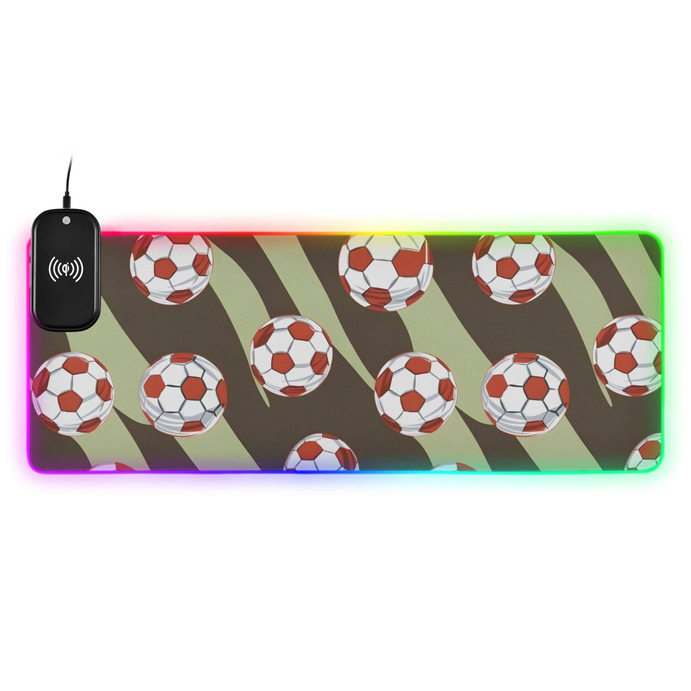 Wireless Charging Mouse Pad Large RGB Gaming Desk Mat 13 Light Modes ...