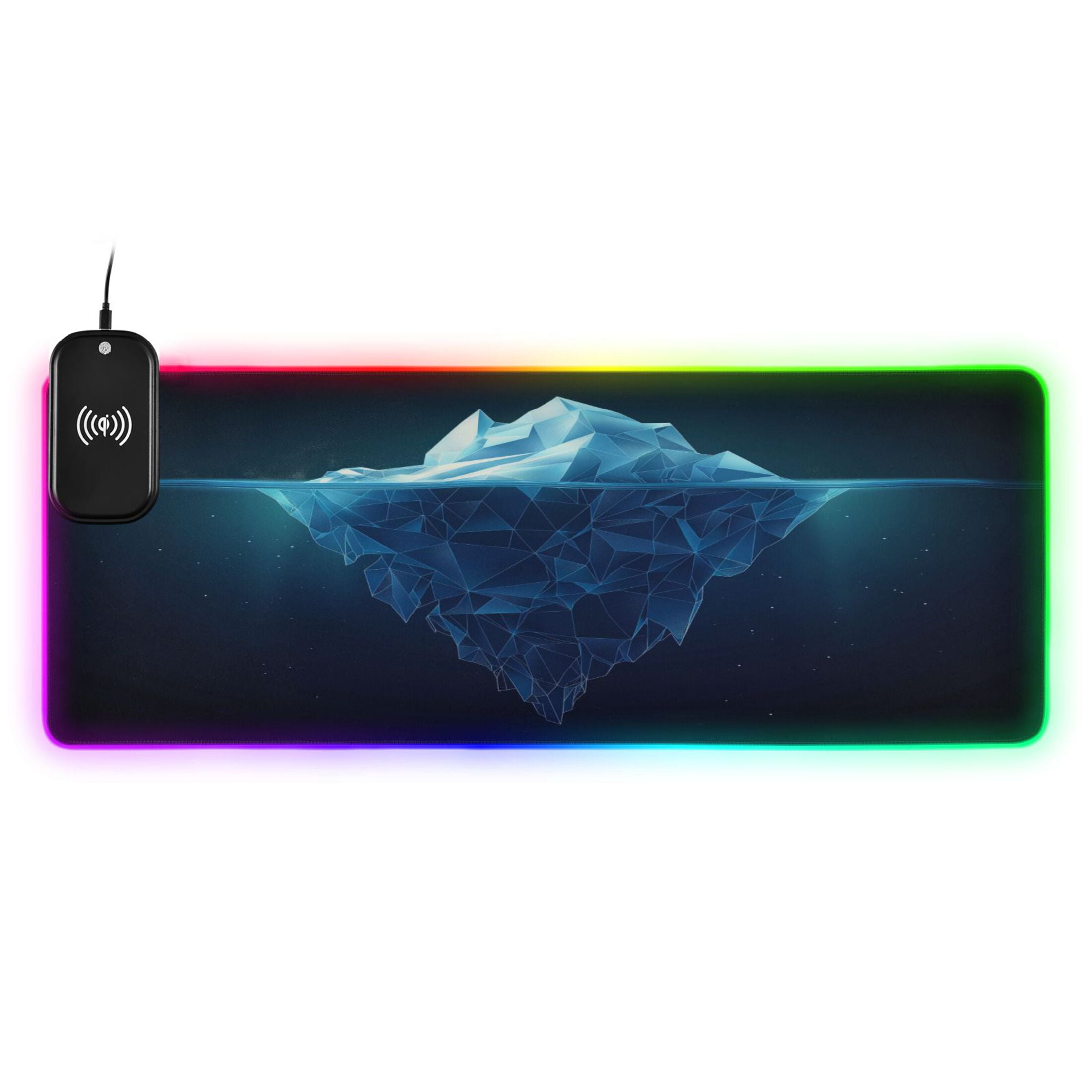 Wireless Charging Mouse Pad Large RGB Gaming Desk Mat 13 Light Modes ...
