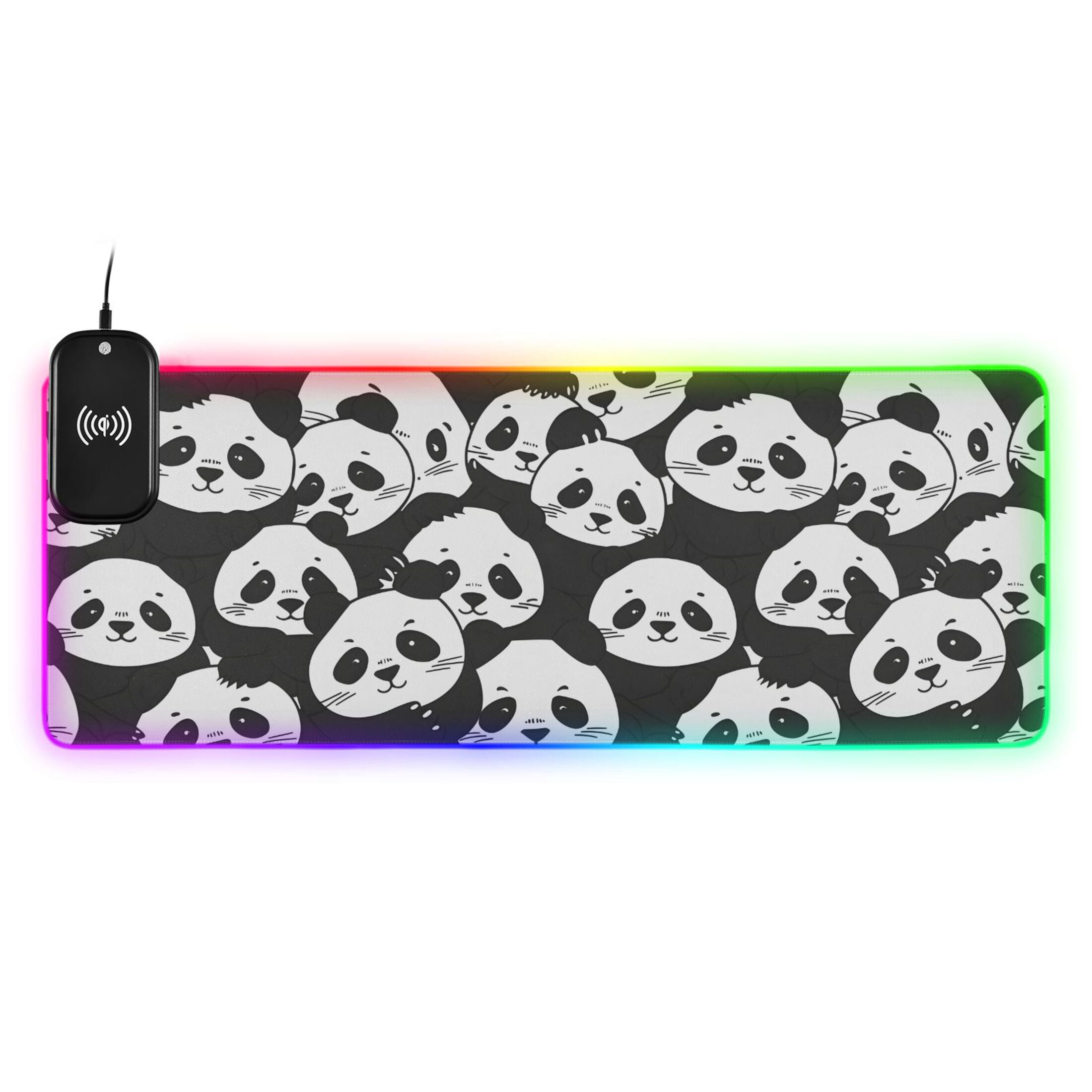 Wireless Charging Mouse Pad Large RGB Gaming Desk Mat 13 Light Modes ...