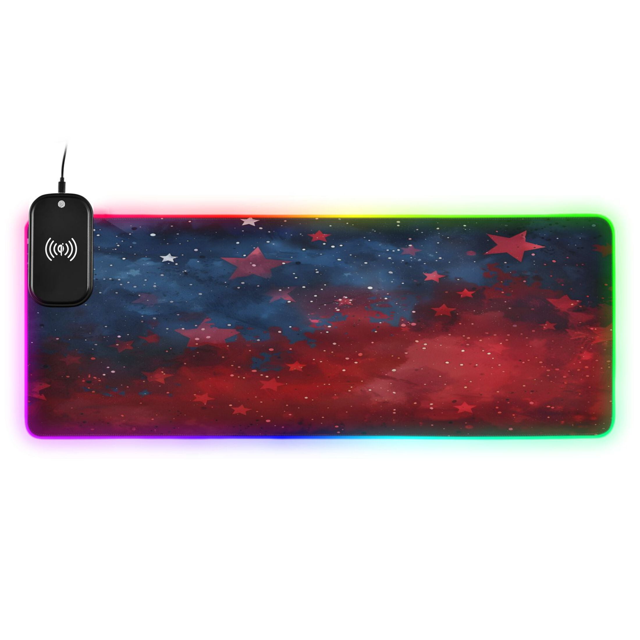 Wireless Charging Mouse Pad Large RGB Gaming Desk Mat 13 Light Modes ...