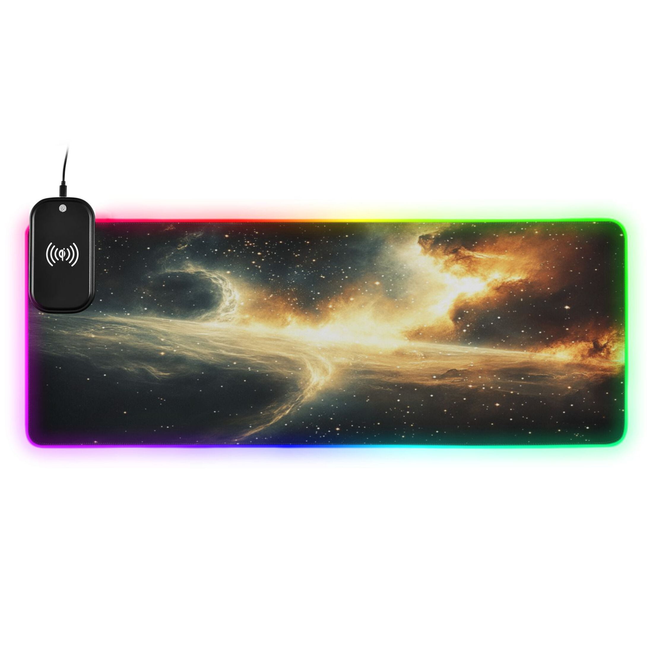 Wireless Charging Mouse Pad Large RGB Gaming Desk Mat 13 Light Modes ...
