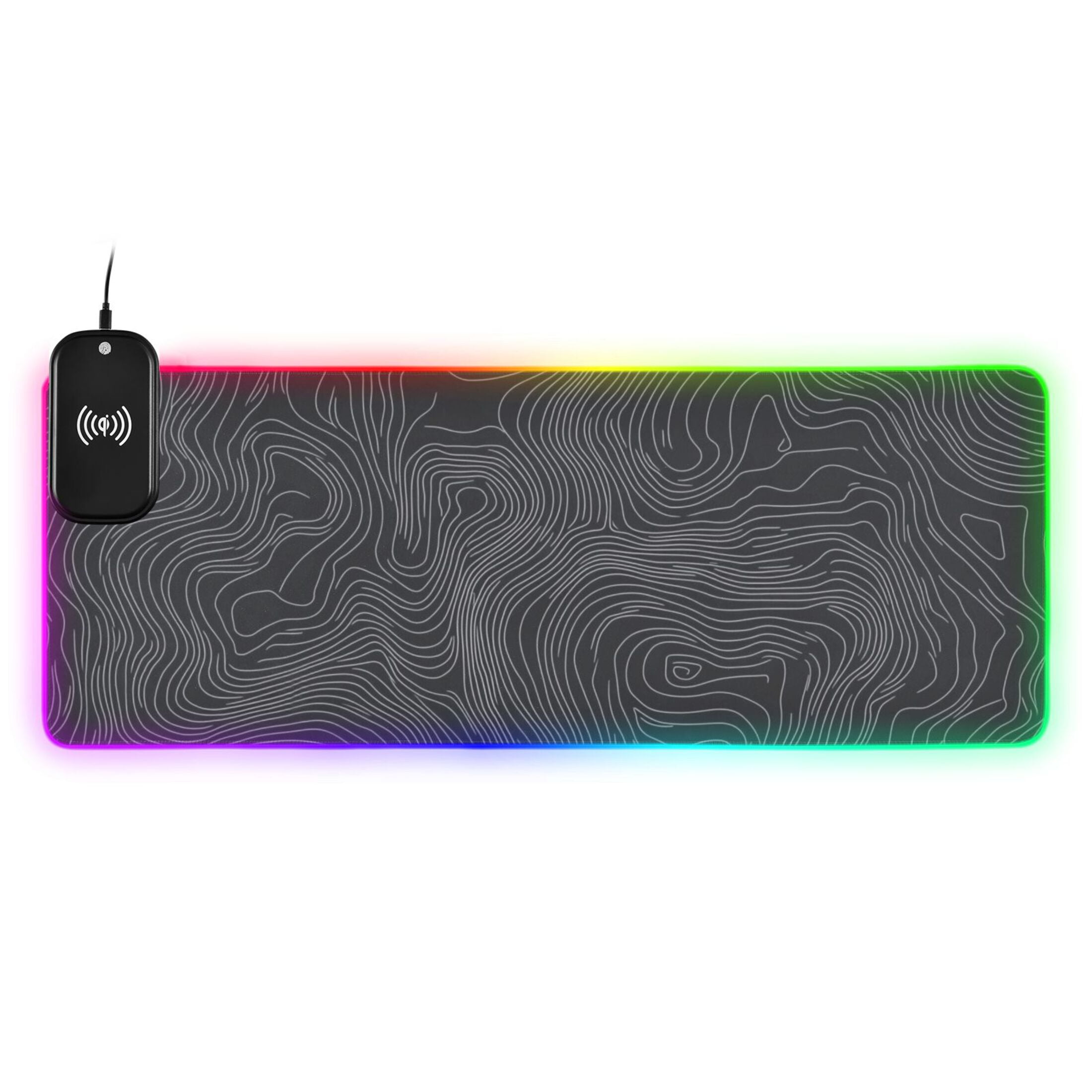 Wireless Charging Mouse Pad Large RGB Gaming Desk Mat 13 Light Modes ...