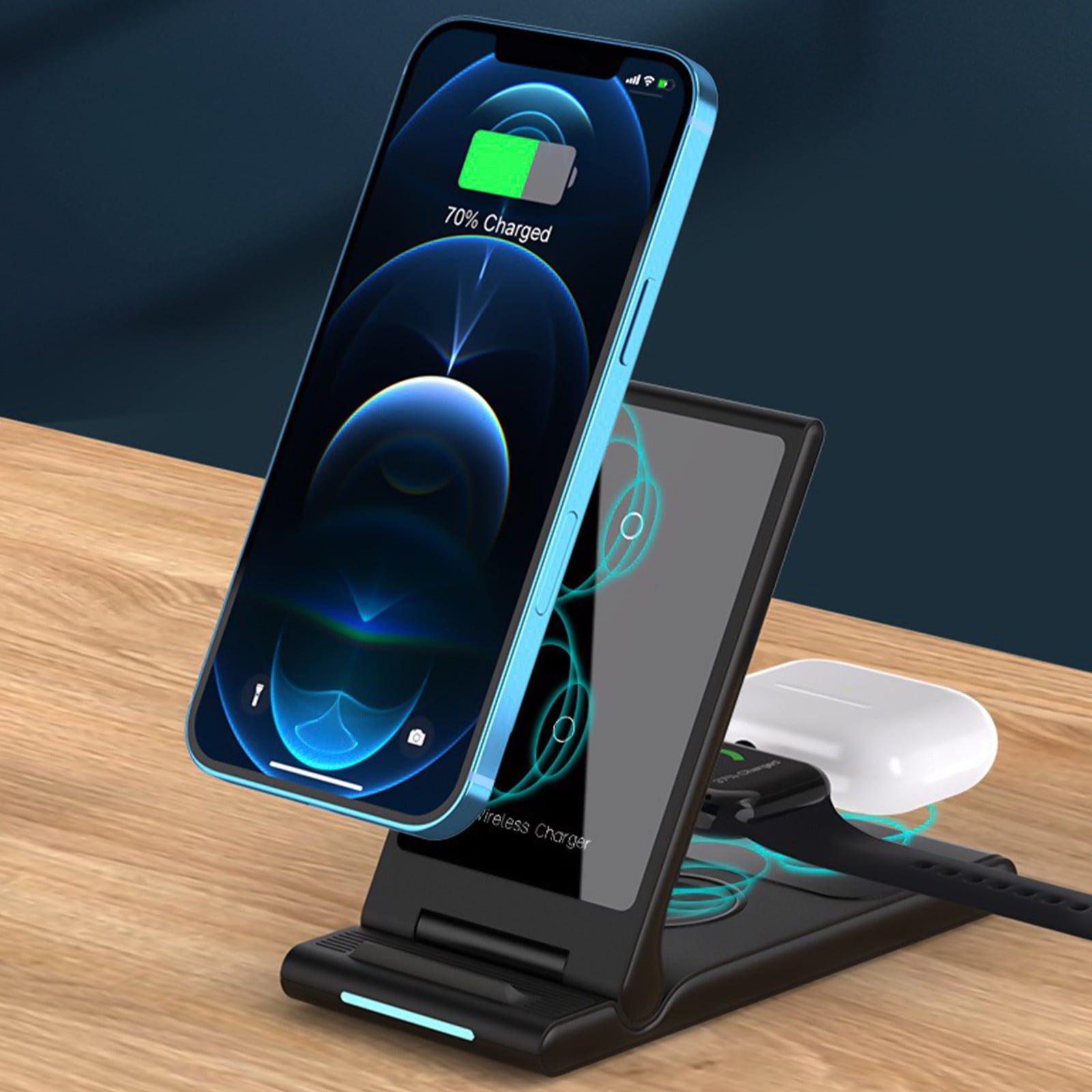 Wireless Charging Pad, Wireless Charging Station 3 in 1 Charging ...
