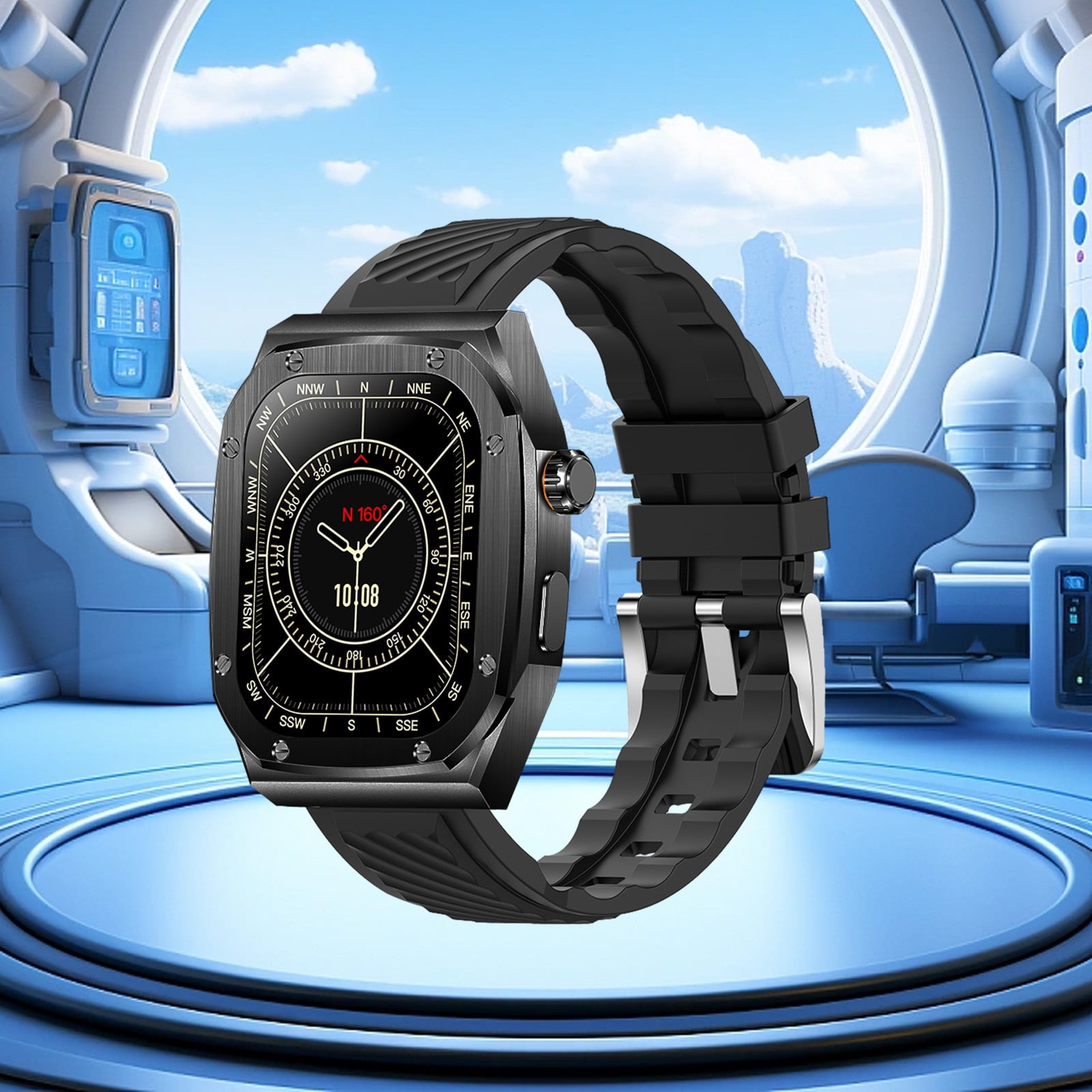 Wireless Charging Smart Watch, Multifunction Touch Screen, IP68 ...