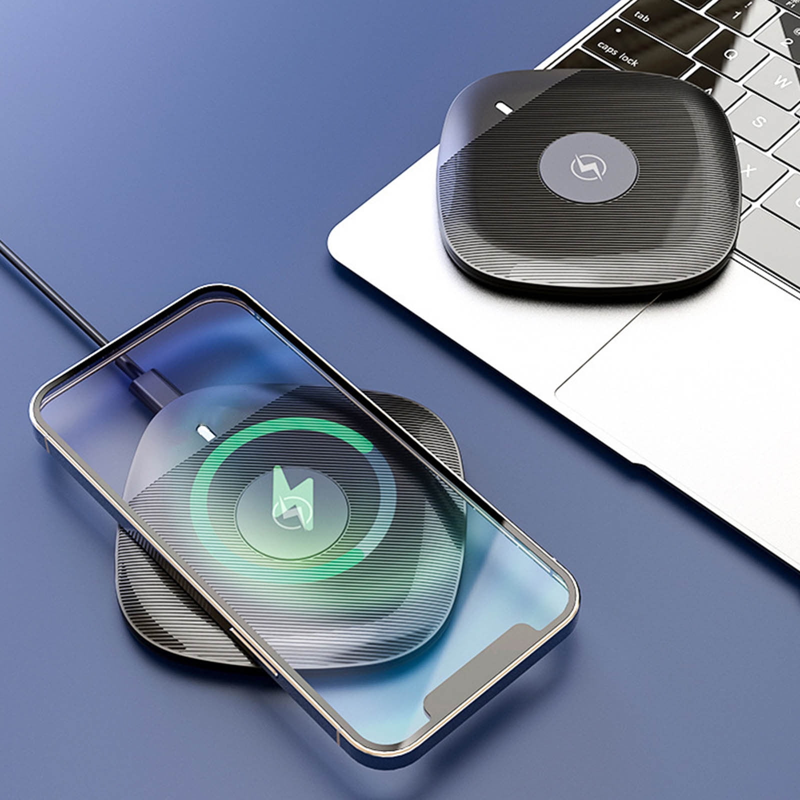 Wireless Charging Station, 15W Mobile Phone Desktop Wireless Fast ...