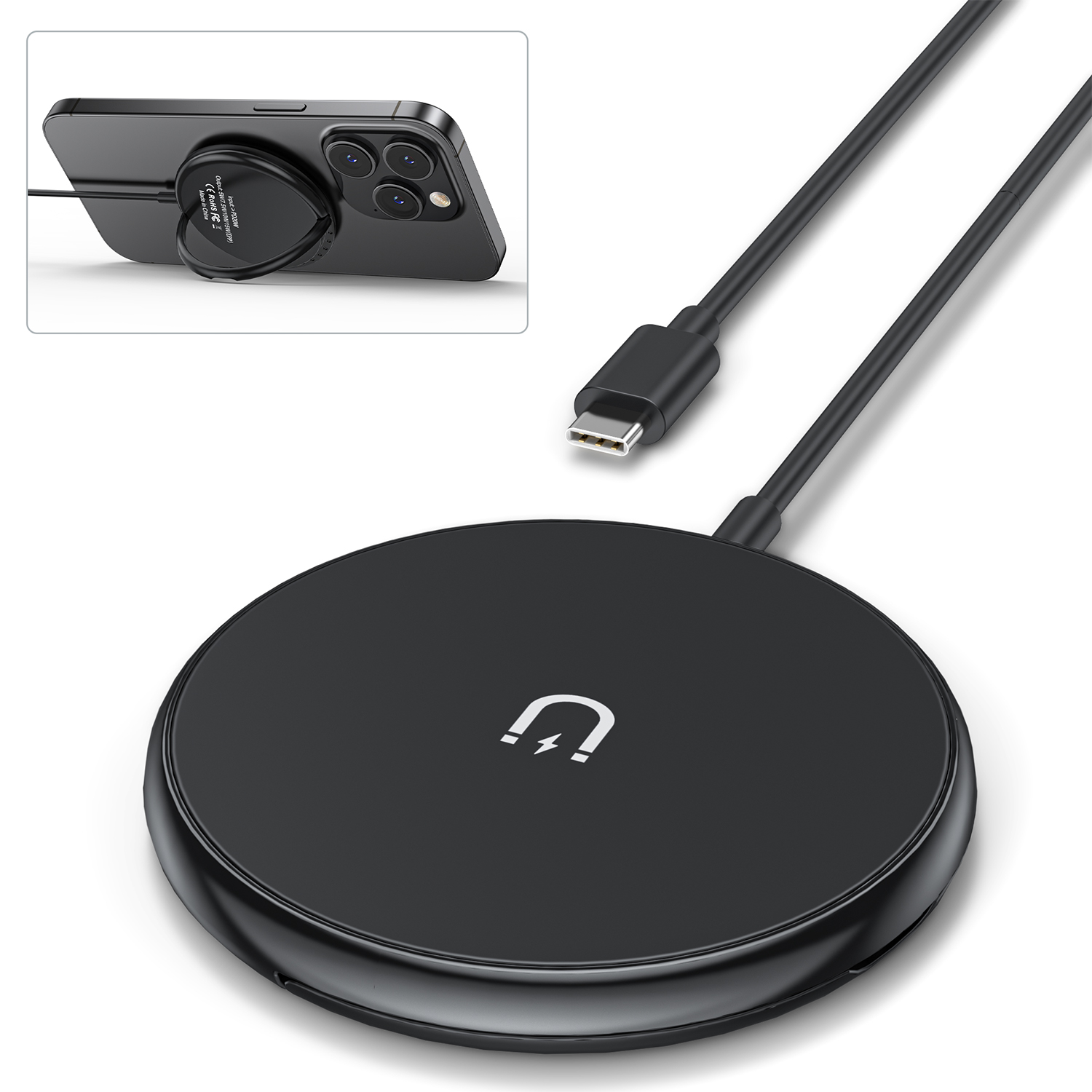 INIU Wireless Charger, 15W Fast Charging Station, Phone Power Pad for ...