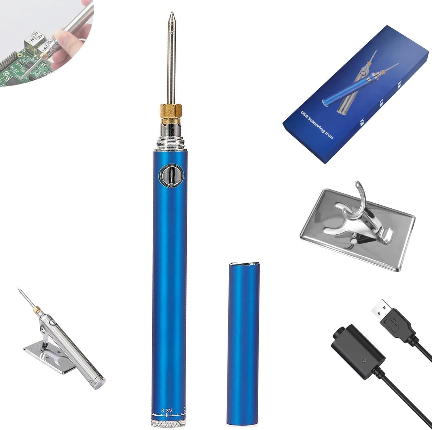 Wireless Charging Welding Tool, Cordless Soldering Iron Kit 1100 mAh ...