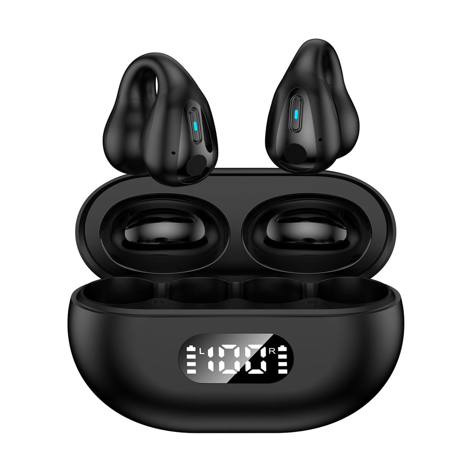 Wireless Clip On Bone Conduction Headphones Mini Open Ear Design for ...