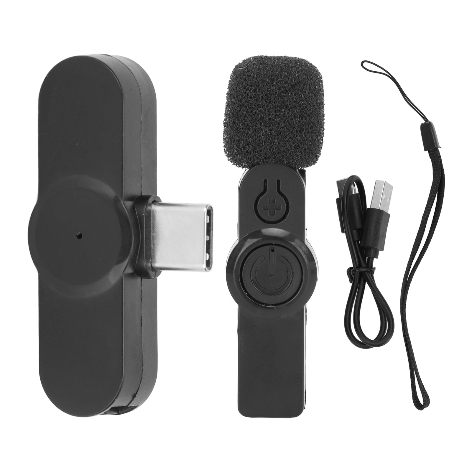 Wireless Collar Clip Microphone 2.4G Type C Noise Reduction Low Delay ...