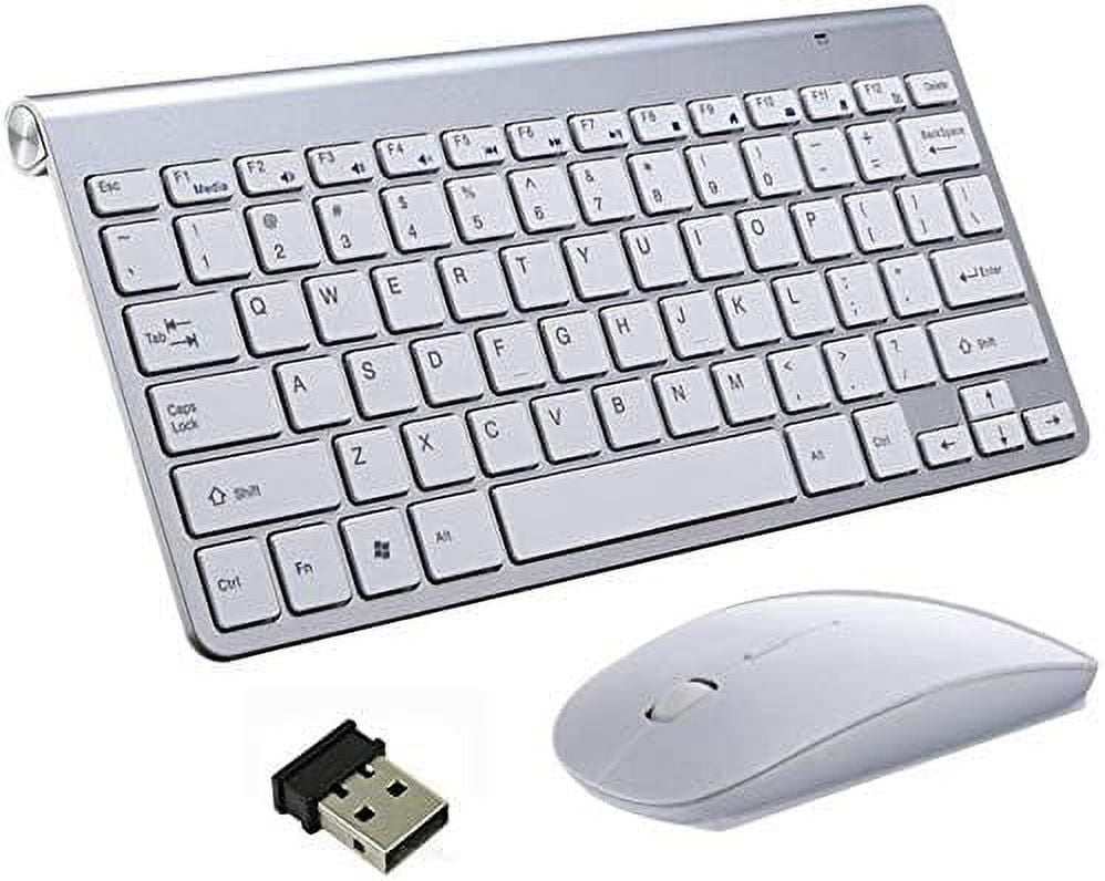 Wireless Computer Keyboard and Mouse Set, DINOWIN Ultra Thin Low ...