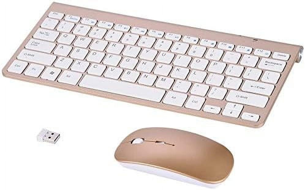 Wireless Computer Keyboard and Mouse Set, DINOWIN Ultra Thin Low ...