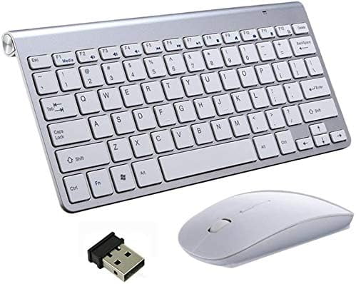 Wireless Computer Keyboard and Mouse Set,Ultra Thin Low Profile ...