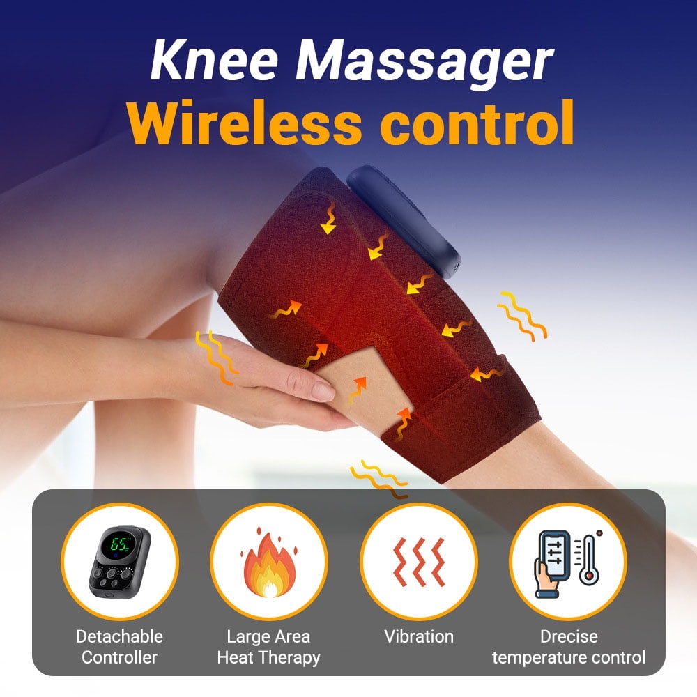 Wireless Control Knee Massager,3-In-1 Heated Knee Elbow Shoulder Brace ...