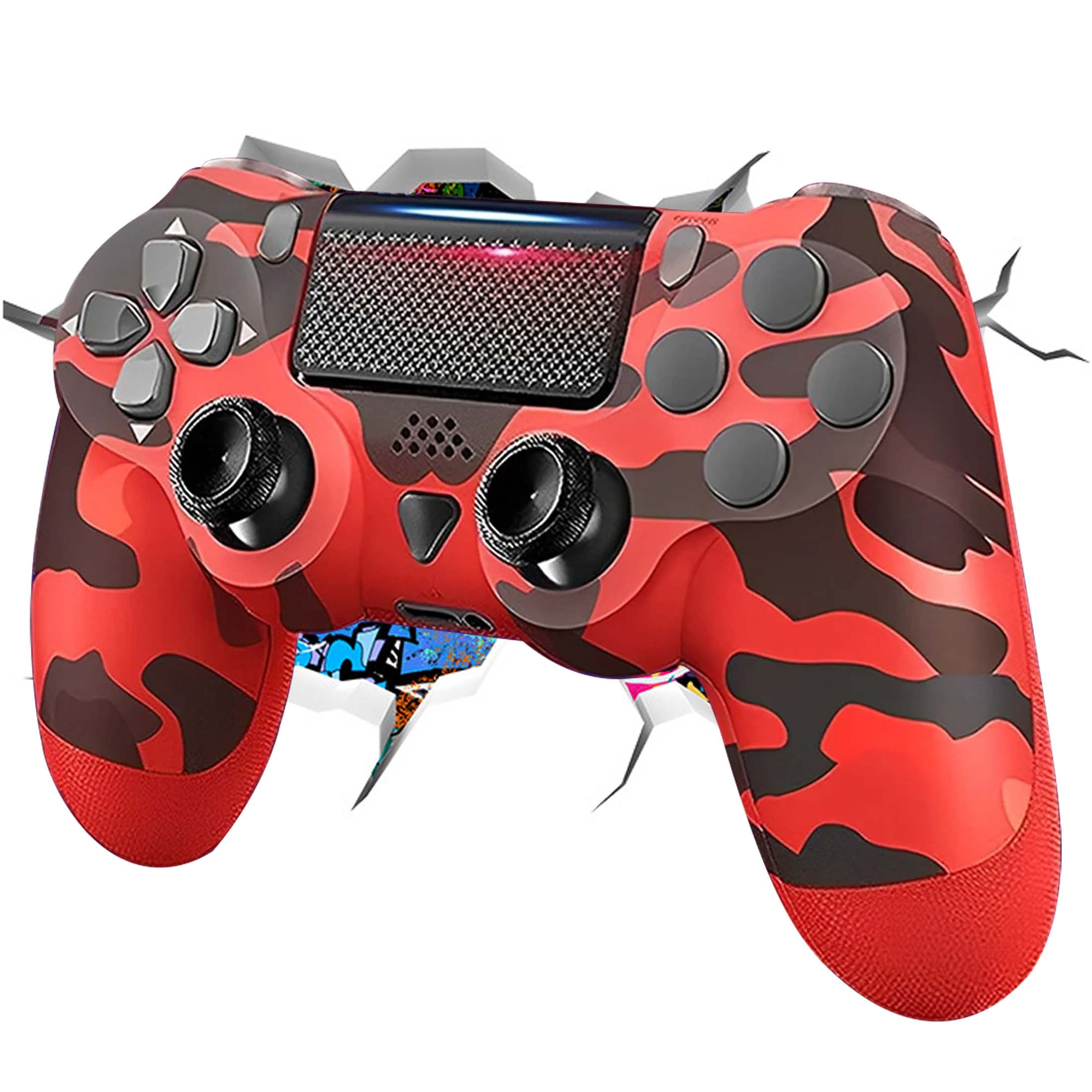 Wireless Controller Compatible with P4/P4 Pro/P4 Slim(Camouflage Red ...