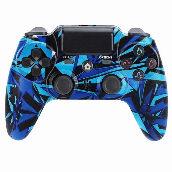 Wireless Controller Compatible with P4/P4 Slim/P4 Pro/Windows PC, Blue ...