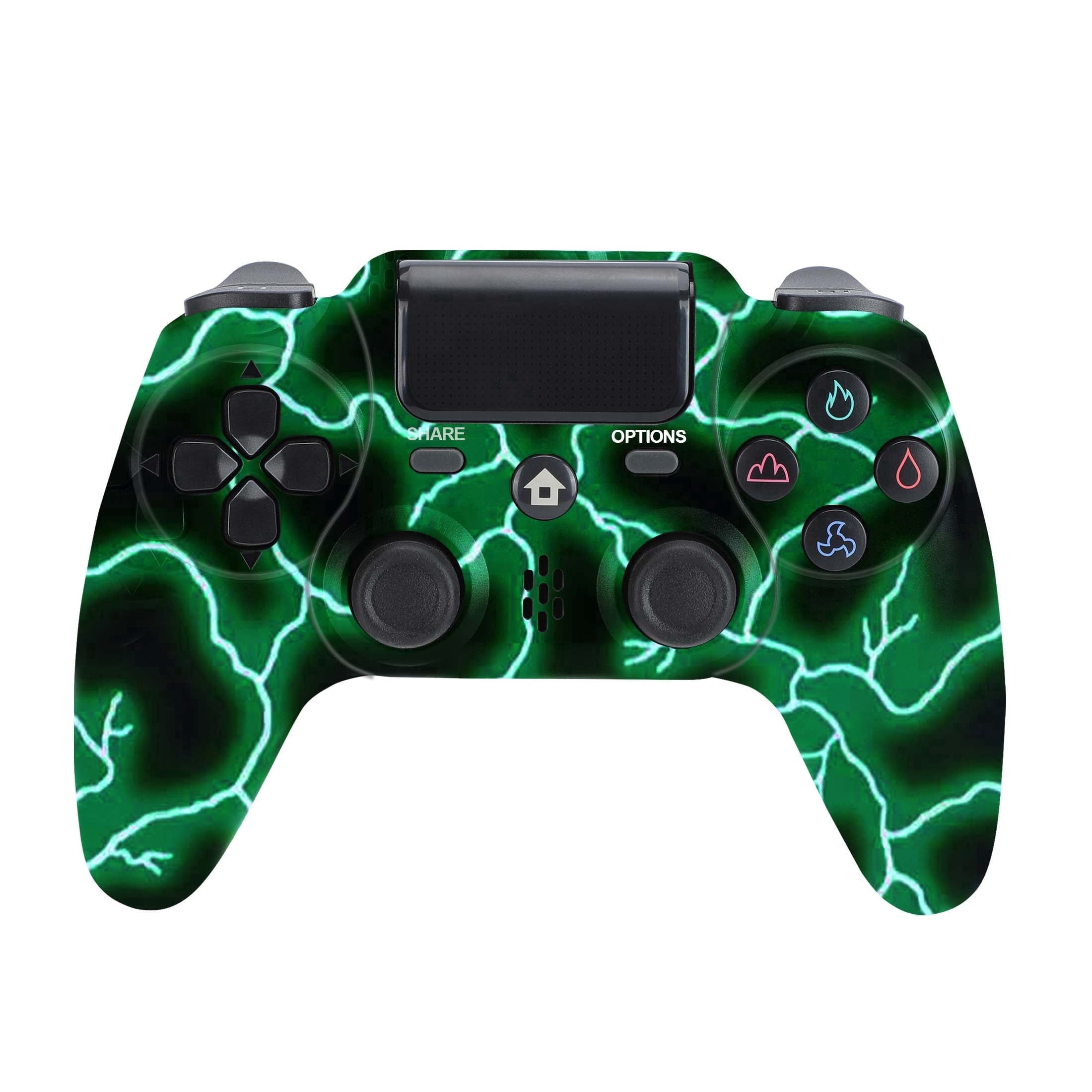 Wireless Controller Compatible with P4/P4 Slim/P4 Pro/Windows PC, Green ...
