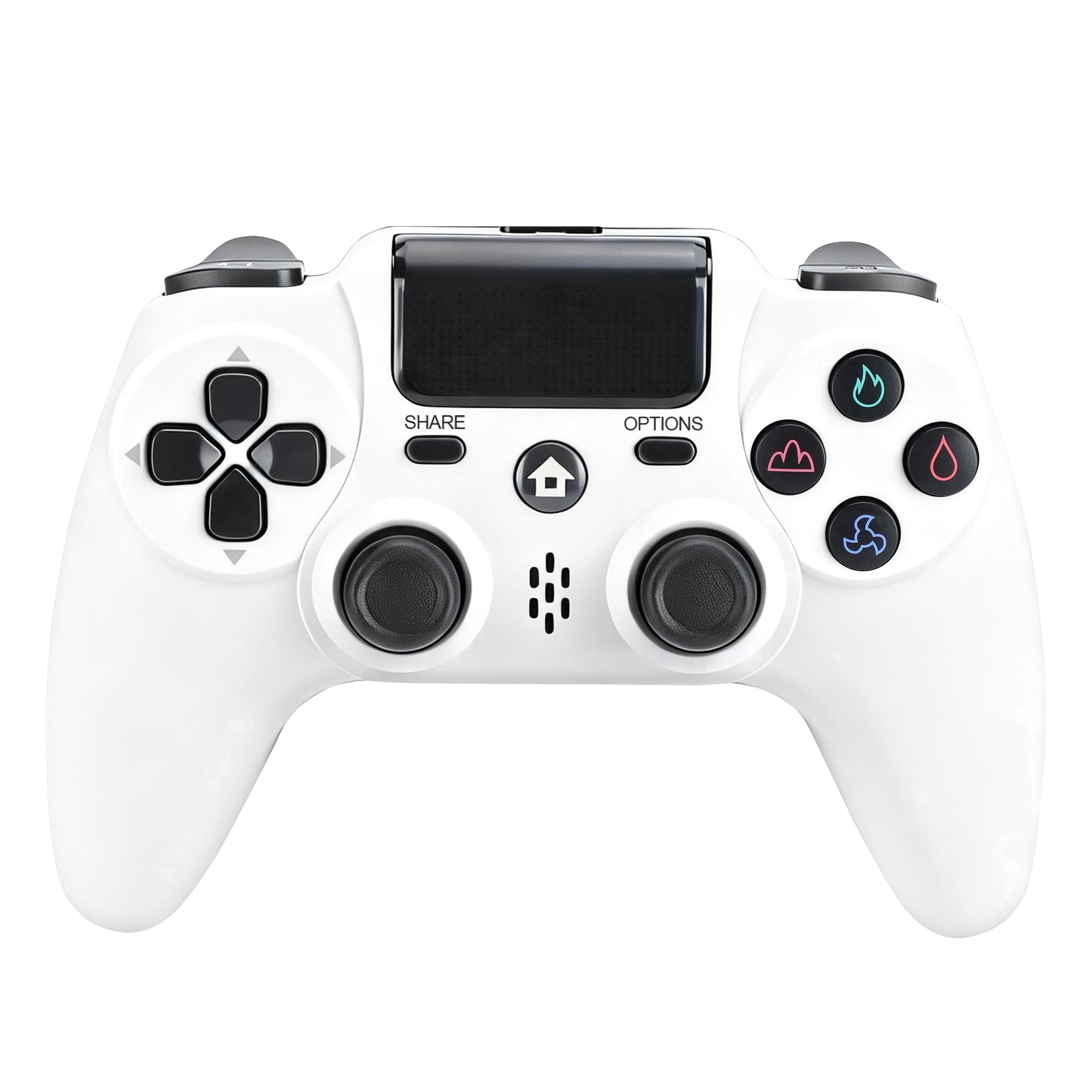 Wireless Controller Compatible with P4/P4 Slim/P4 Pro/Windows PC, White ...