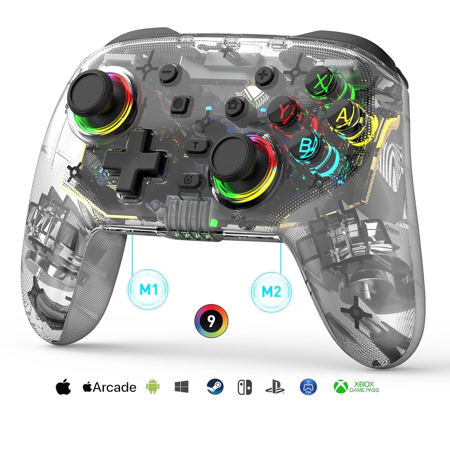 Wireless Controller for Switch/Lite/OLED/PS5/PS4/PC/iPhone/Android Remote Gaempad Joystick with ...