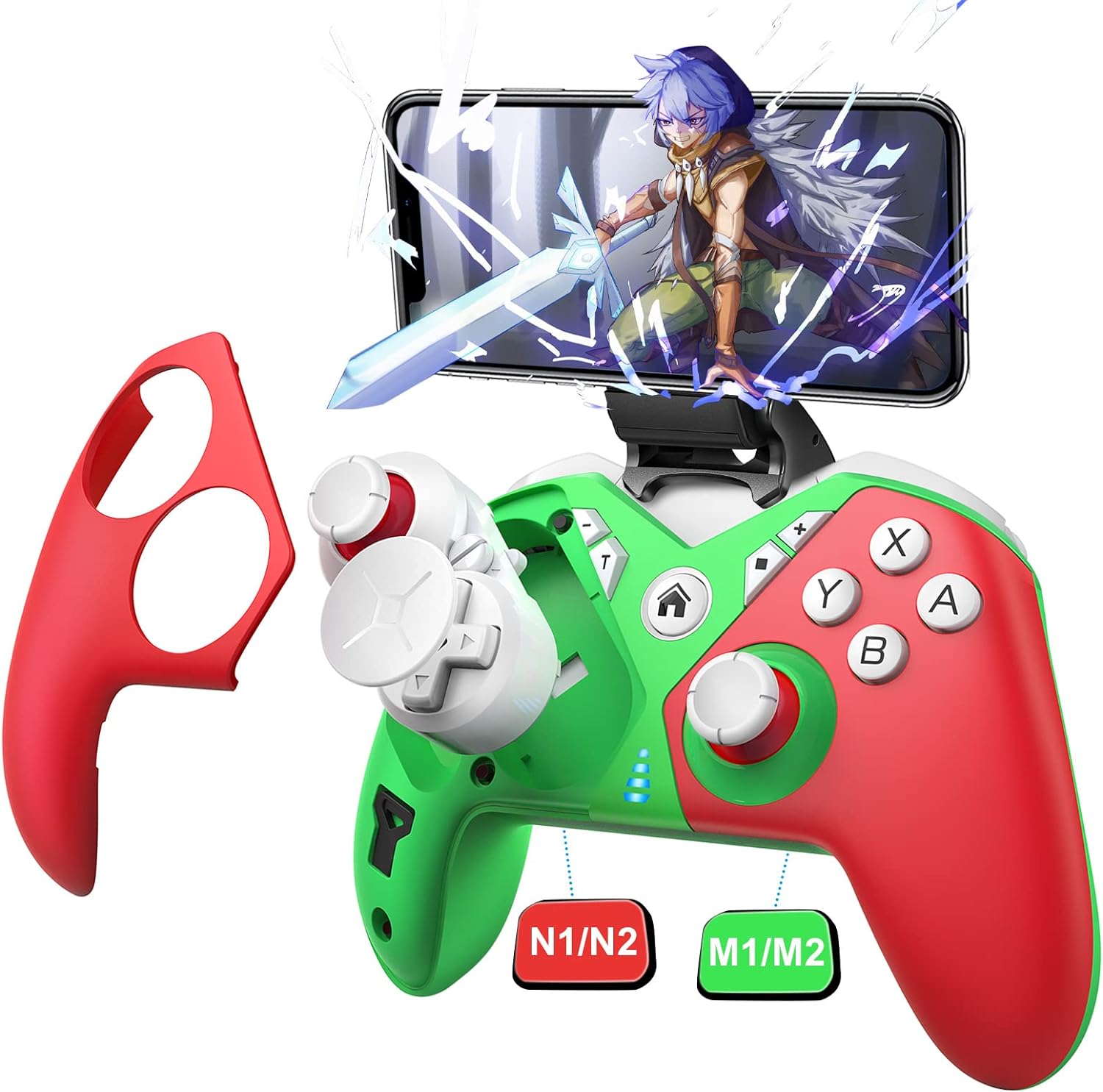 Wireless Controller, Switch Pro Controller for Switch/PC Games/IOS & Android phone with Macro ...