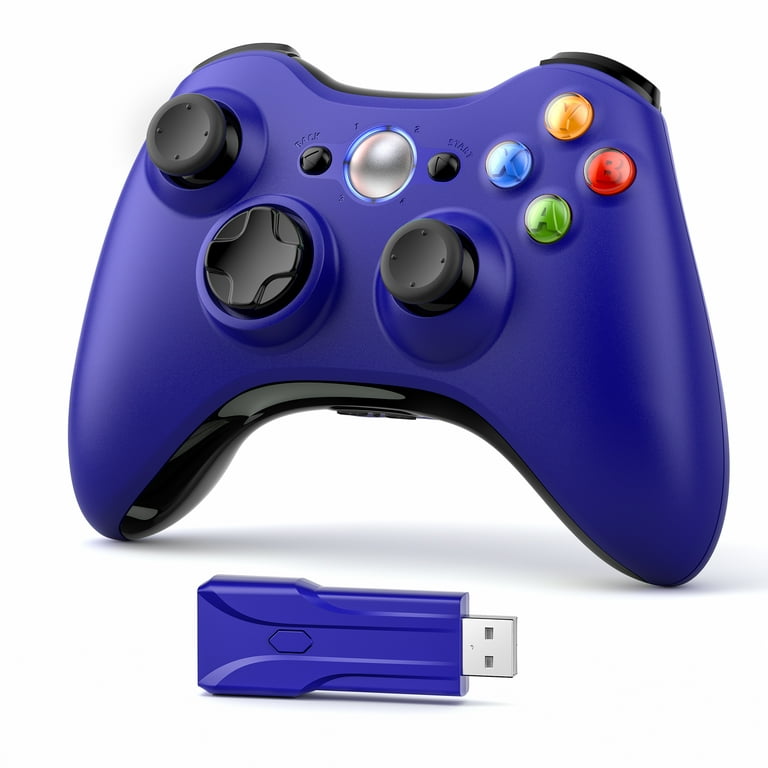 Wireless Controller for Xbox 360 2.4GHZ Game Controller for 360 with Dual Vibration Turbo Compatible with Xbox 360 360 Slim and PC Windows 7 8 10