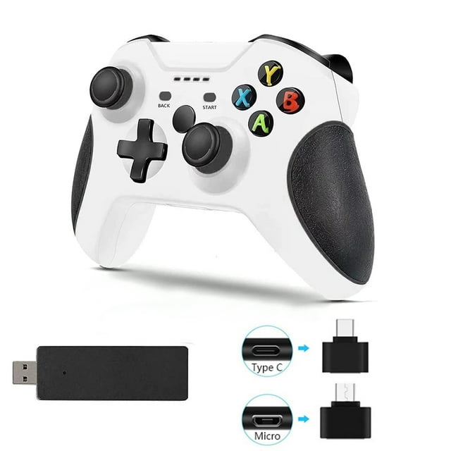 OUSITAID Wireless Controller for Xbox One, 2.4GHZ Gamepad Joystick with ...