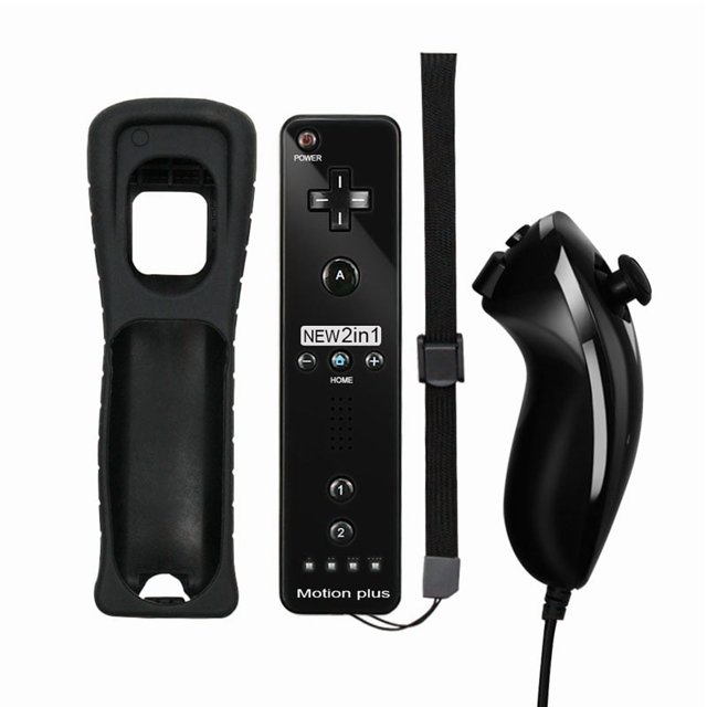 Wireless Controller and Nunchuck for Wii and Wii U Console, Gamepad ...