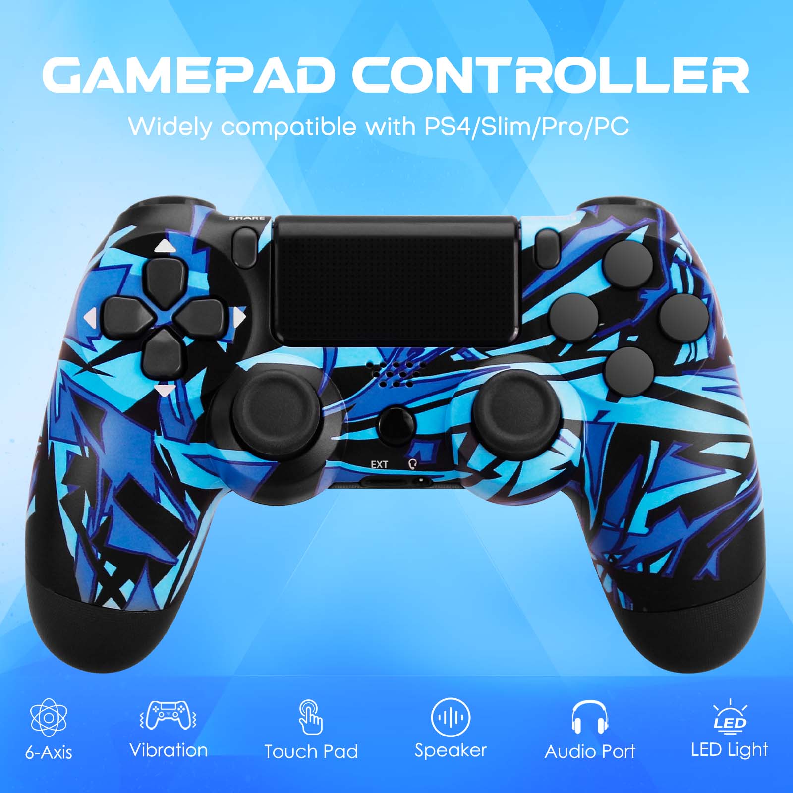 Sony PS4 DualShock 4 Wireless Controller - Midnight Blue - Walmart.com