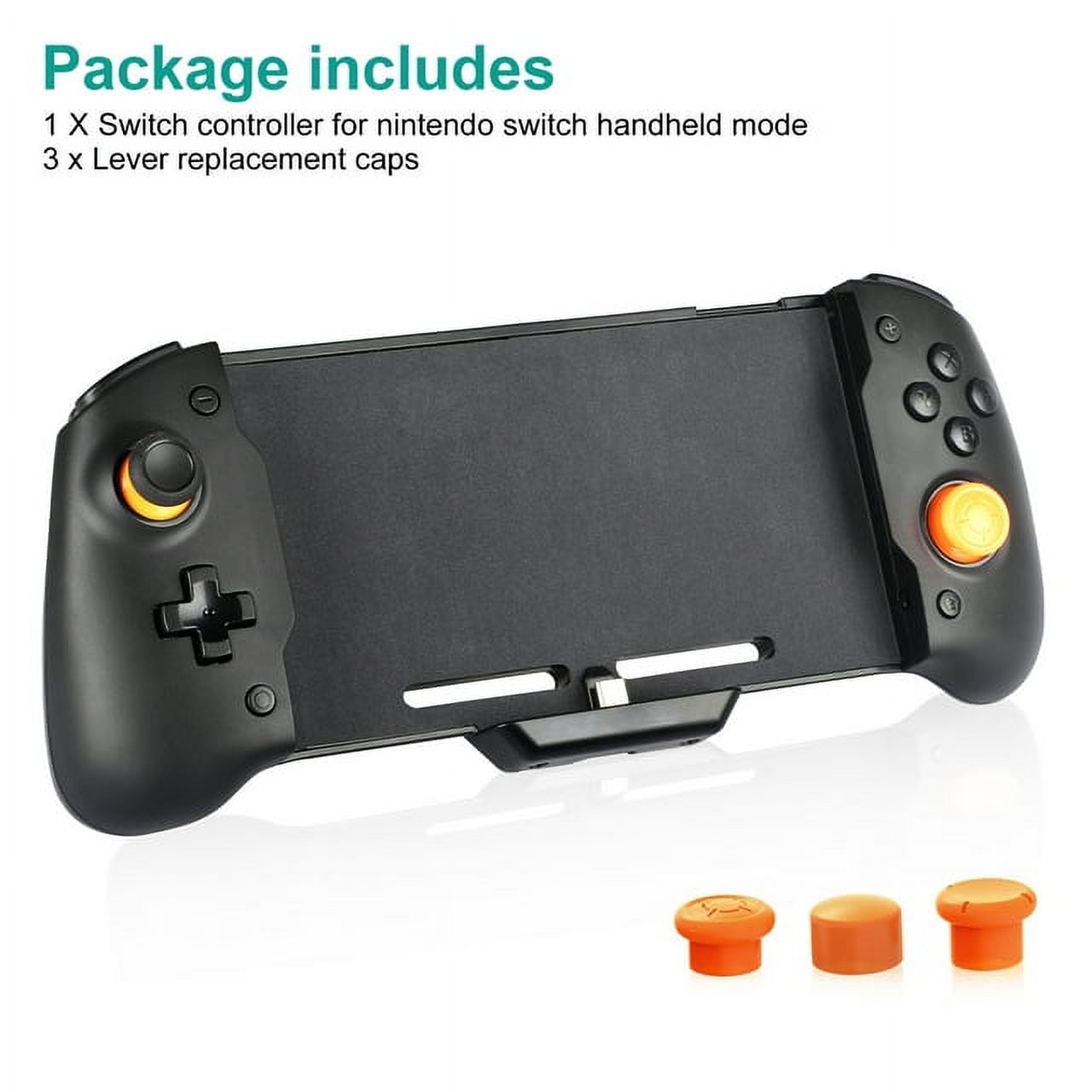 Wireless Controller for Switch Joy-Con, Ergonomic Grips, Supports 6-Axis Gyro, Dual Motor ...