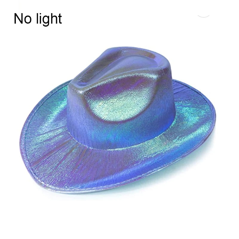 Wireless Cowgirl Hat Luminous LED Western Cowboy Hat for Bachelorette ...