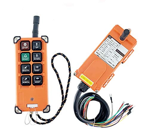 Wireless Crane Remote Control 8 Buttons 12-24V Crane Industrial Remote ...
