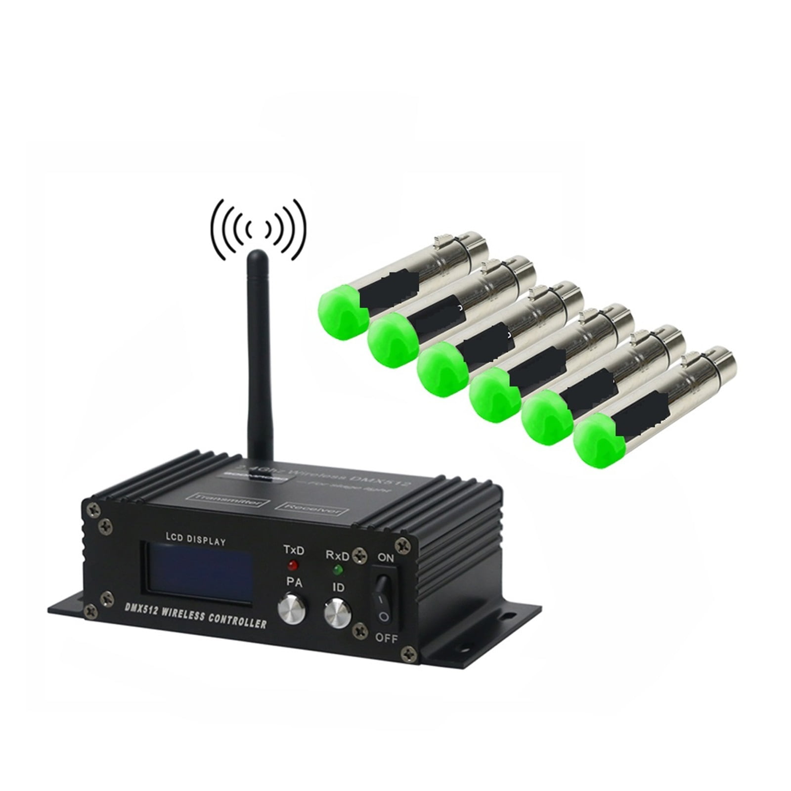 Wireless DMX512 LCD Display Controller XLR Receiver Transmitter Control ...