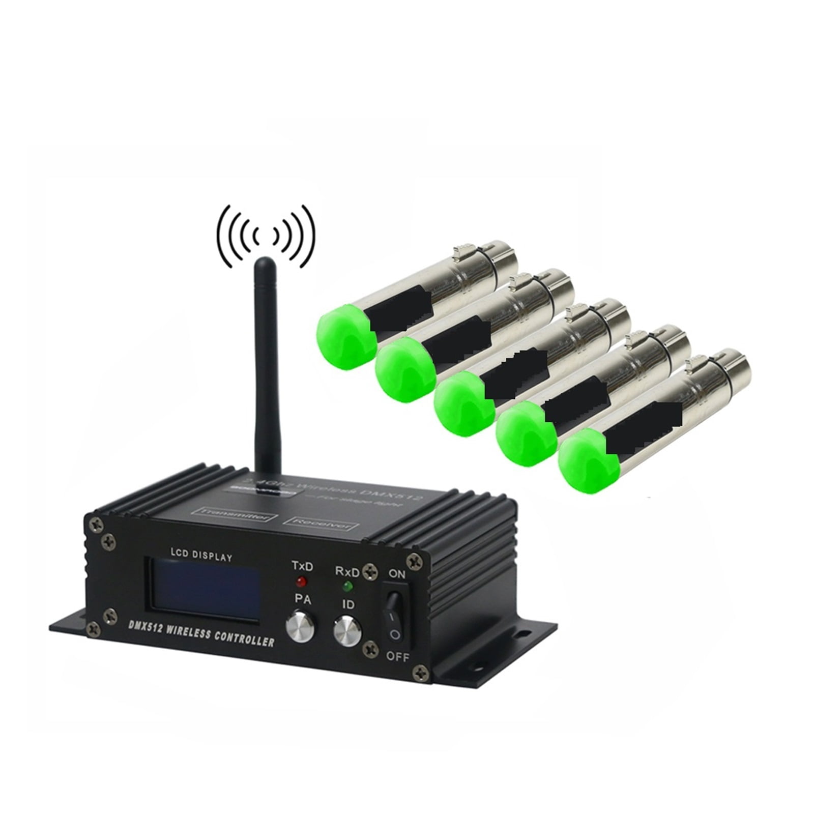Wireless DMX512 LCD Display Controller XLR Receiver Transmitter Control ...