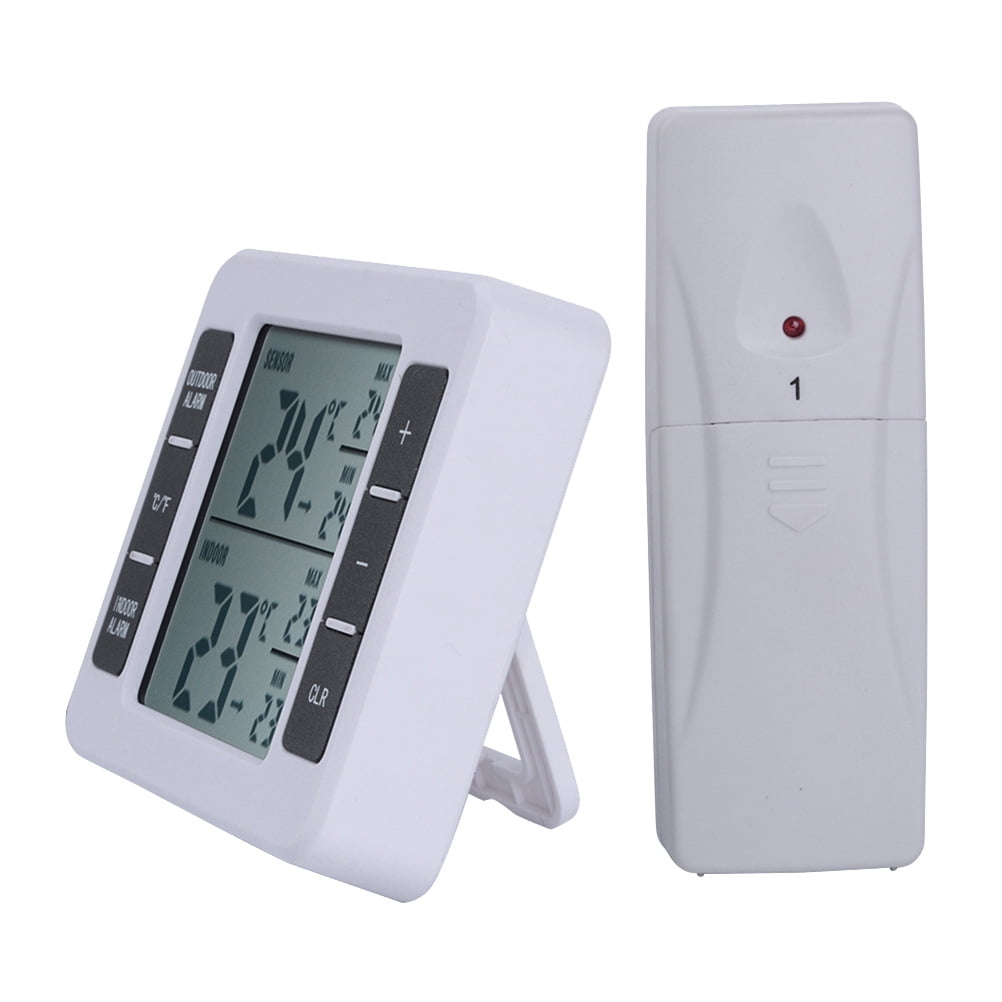 Wireless Digital Freezer Fridge Thermometer Indoor Outdoor Temperature ...