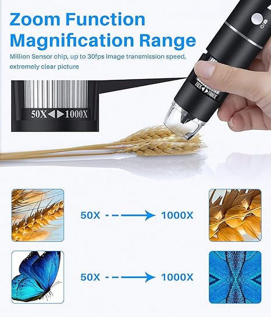 Wireless Digital Microscope,Portable Handheld USB HD Inspection Camera ...