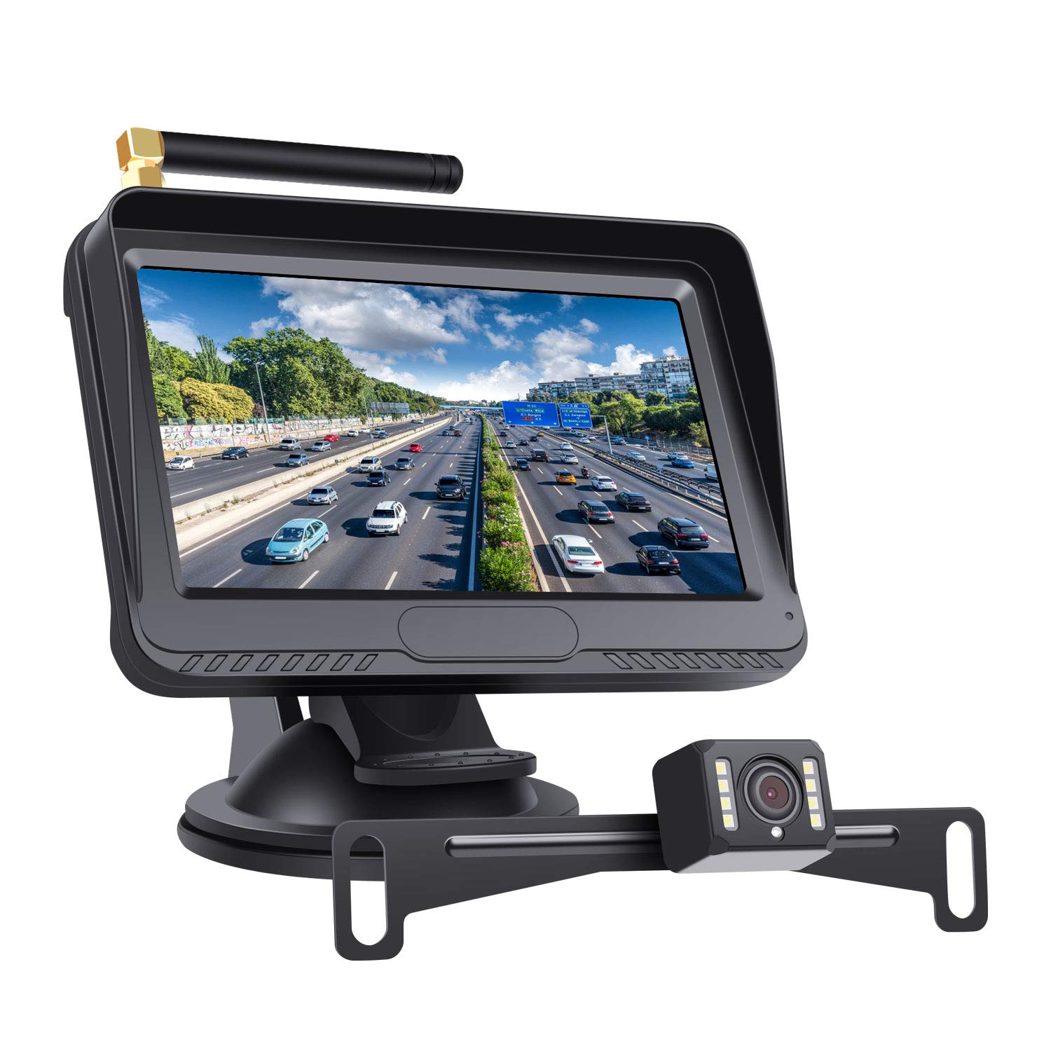 Wireless Digital Signal Backup Camera with Monitor 1080P, Night Vision ...