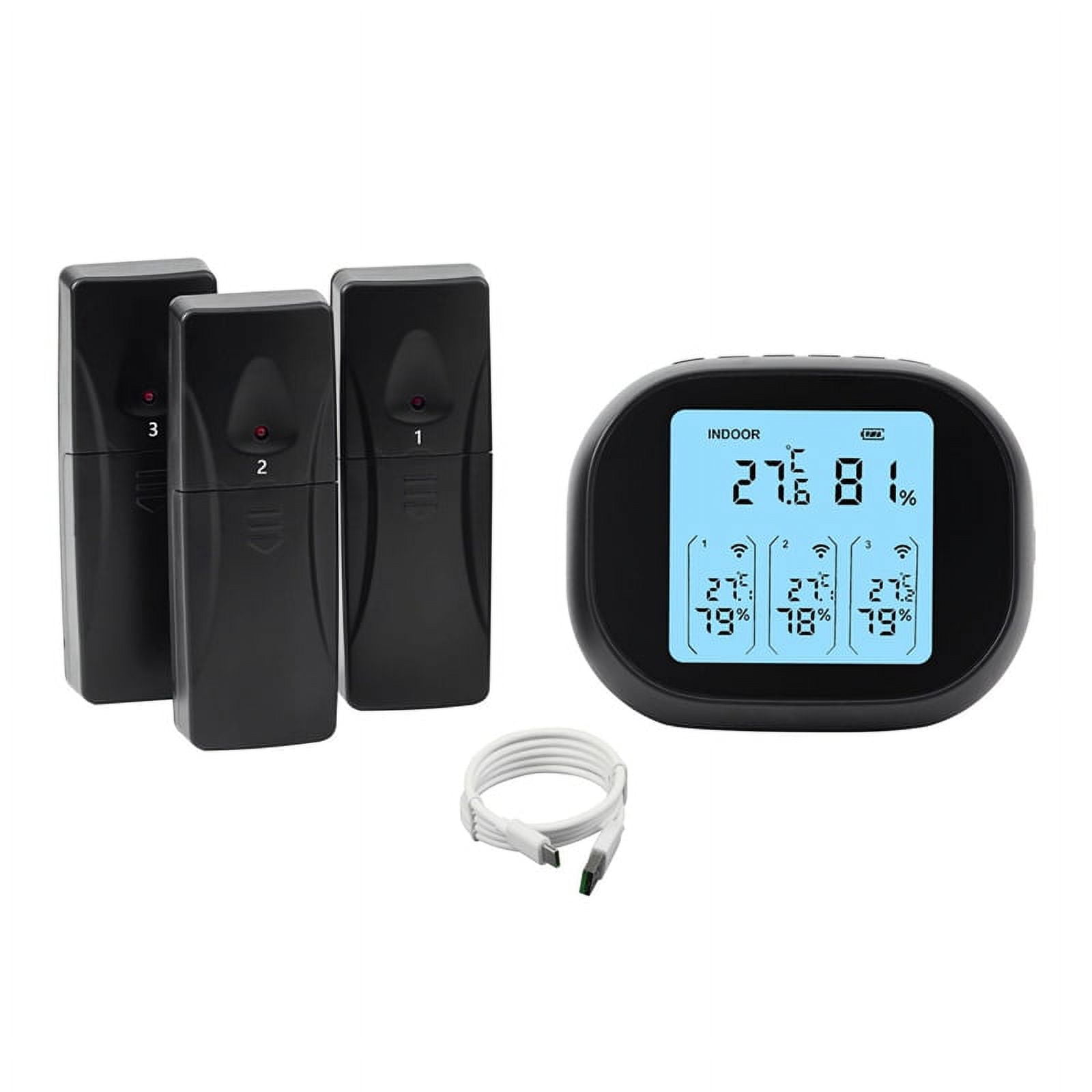 Wireless Digital Thermometer Weather Station Forecaster Indoor Outdoor ...