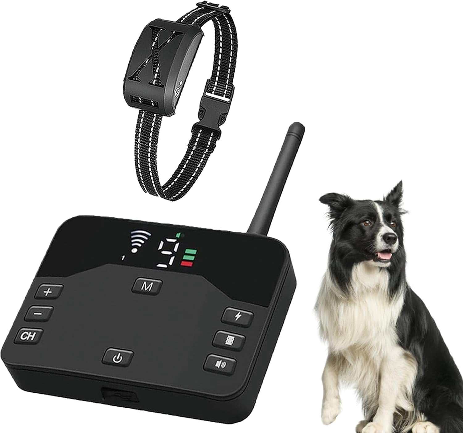 Wireless Dog Fence Dog Training Collar 2 in 1, Electric Pets Boundary ...