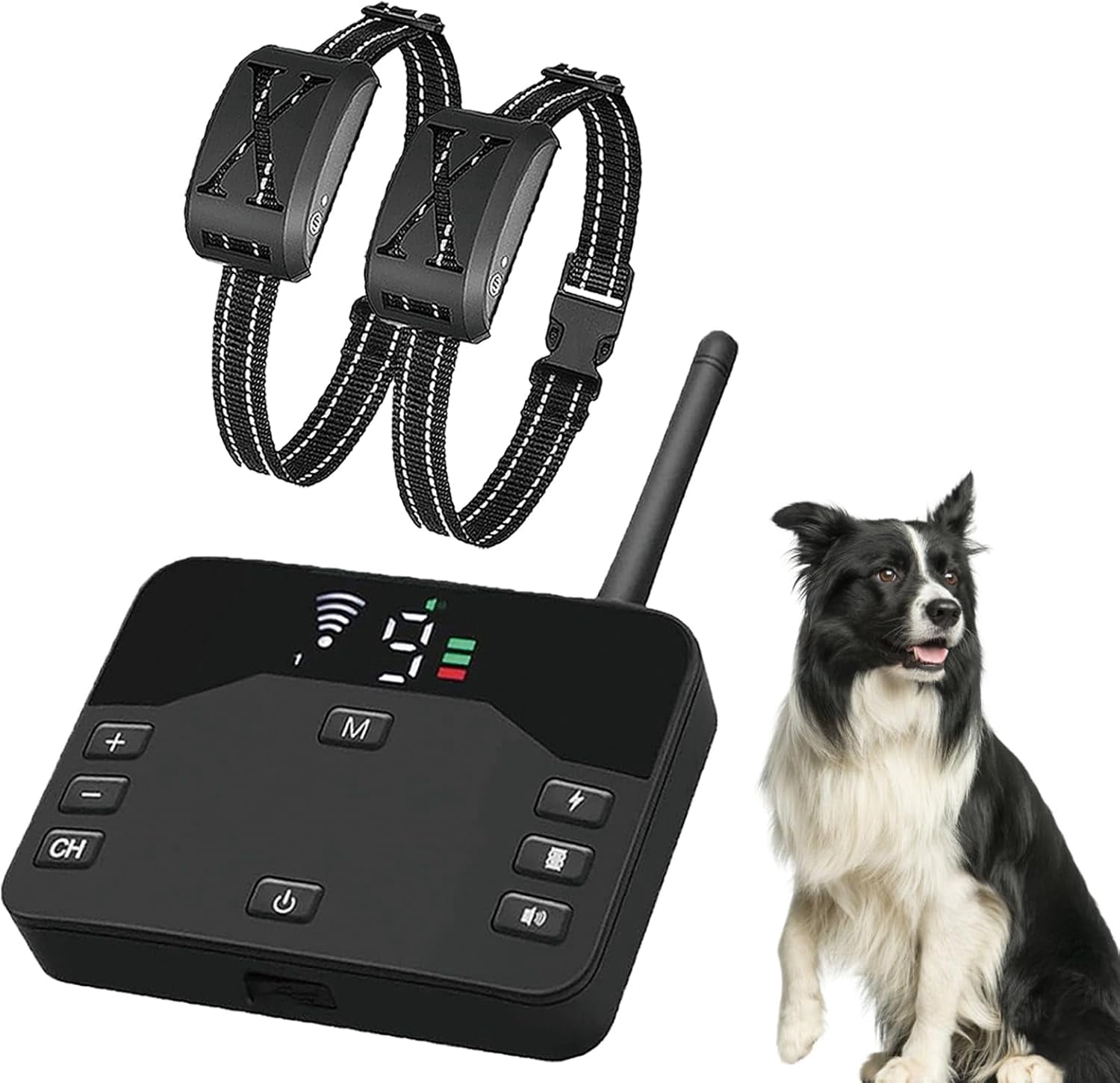 Wireless Dog Fence Dog Training Collar 2 in 1, Electric Pets Boundary ...
