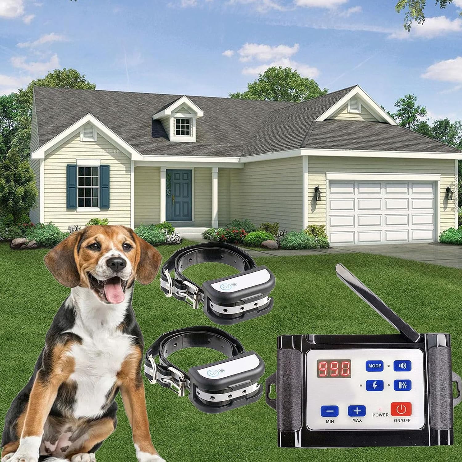 Wireless Dog Fence, Electric Fence for Dog & Training Collar with ...