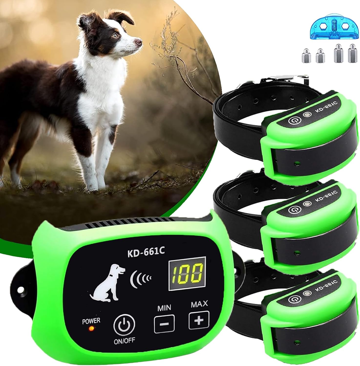 Portable Dog Fence Collar Dog Tracker Wireless Dog Fence, 2-in-1 ...