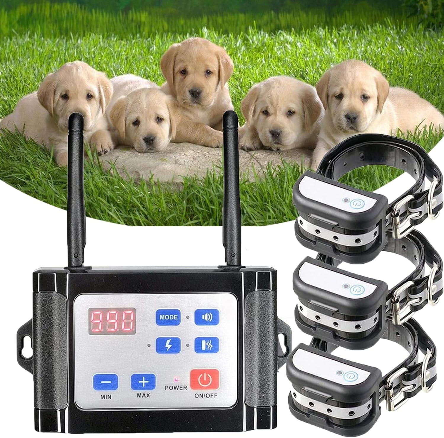 Wireless Dog Fence, Portable Electric Dog Training Collar, Pet Fence ...