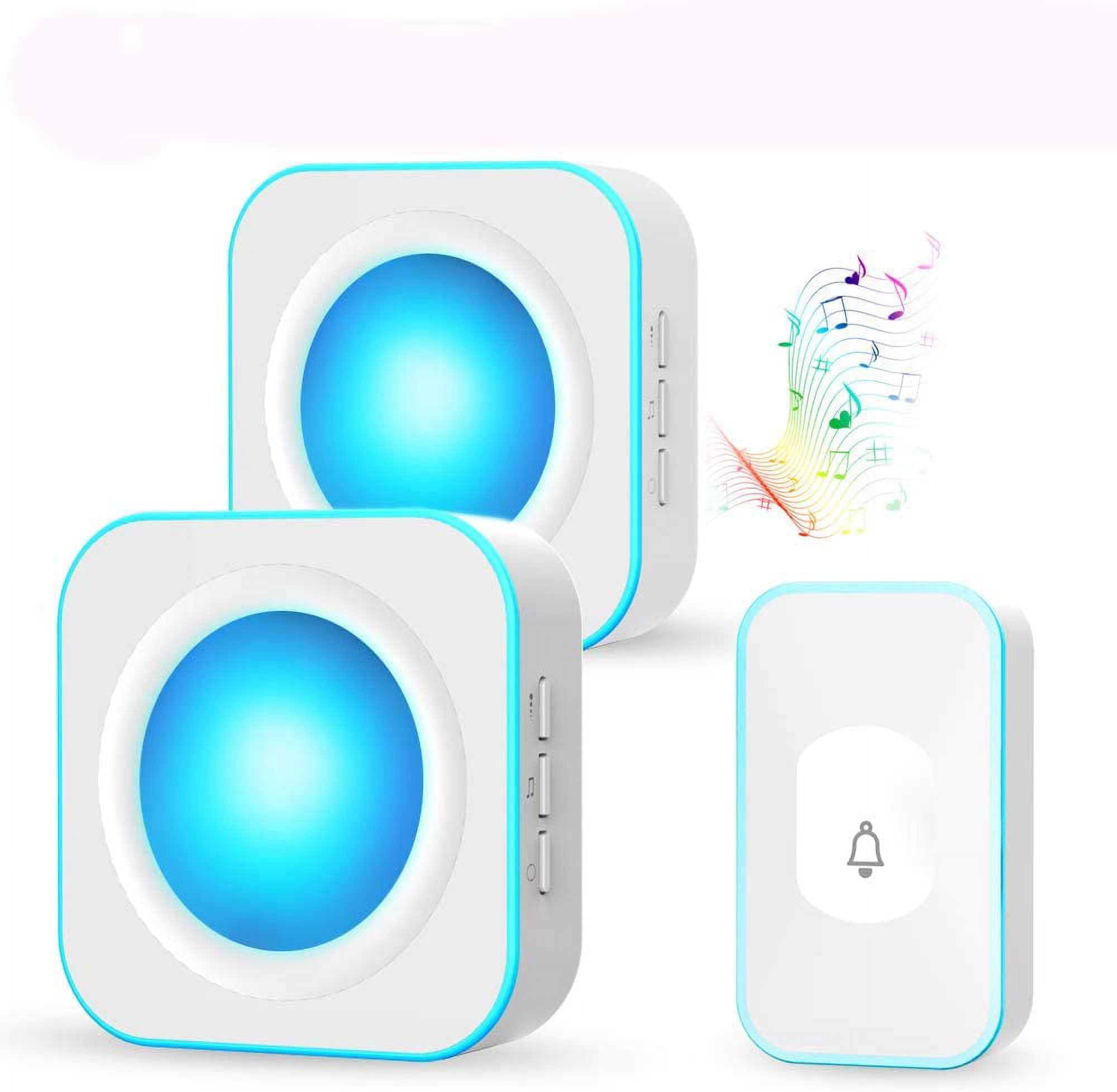 Wireless Door Bell, IP55 Waterproof Doorbell Operating at 1000 Feet ...